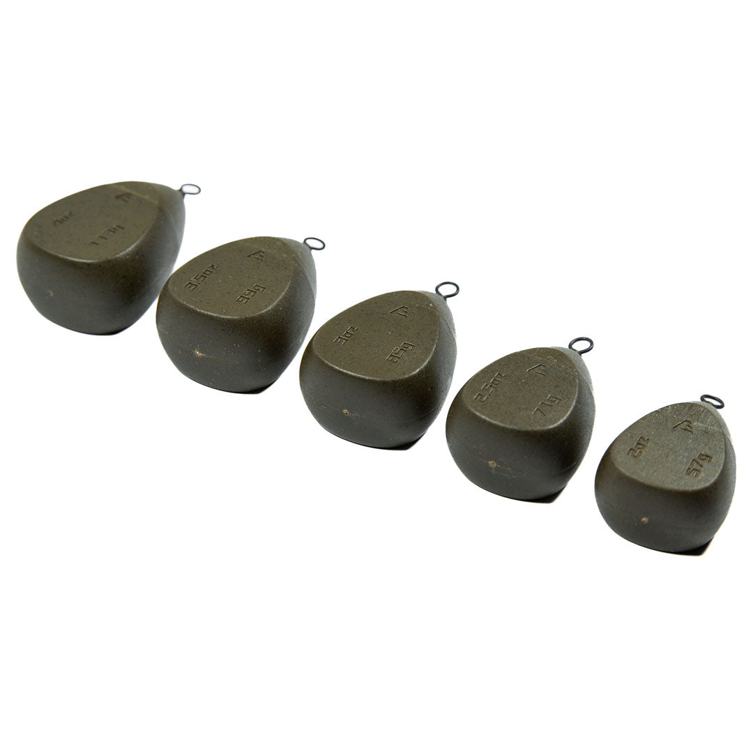Evolve - Flat Pear Swivel Weights – Derek's Angling