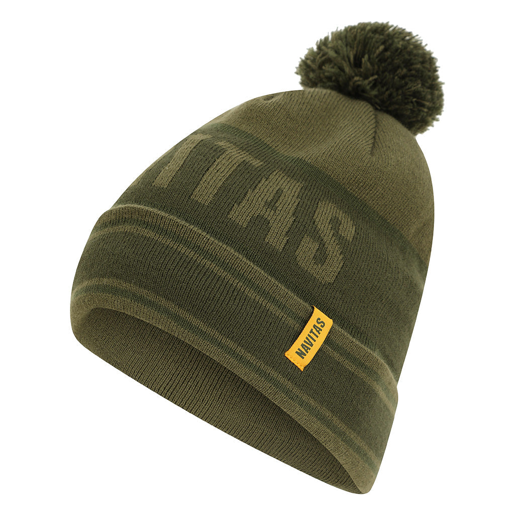Navitas - Fleeced Lined Green Bobble Hat – Derek's Angling