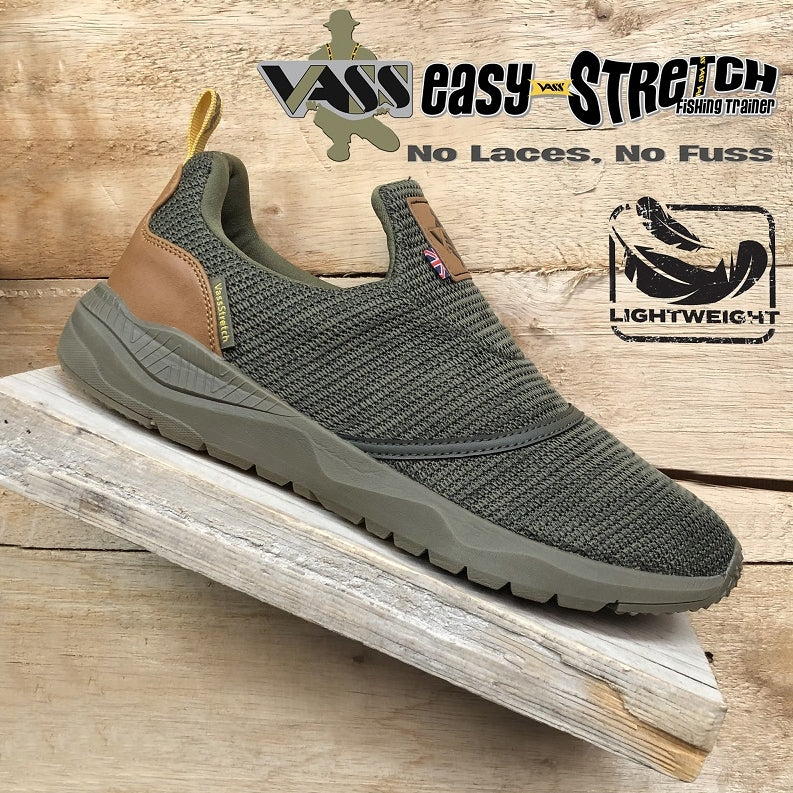 VASS - 'Easy-Stretch' Trainer Khaki – Derek's Angling